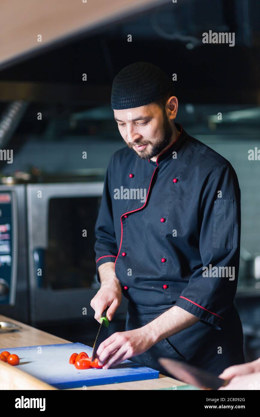 chef cooking food kitchen restaurant cutting cook hands hotel man male ...