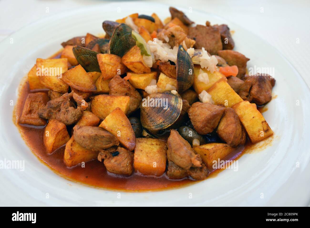 Carne de Porco Alentejana - Pork Fillet Alentejo Style. It is one of ...