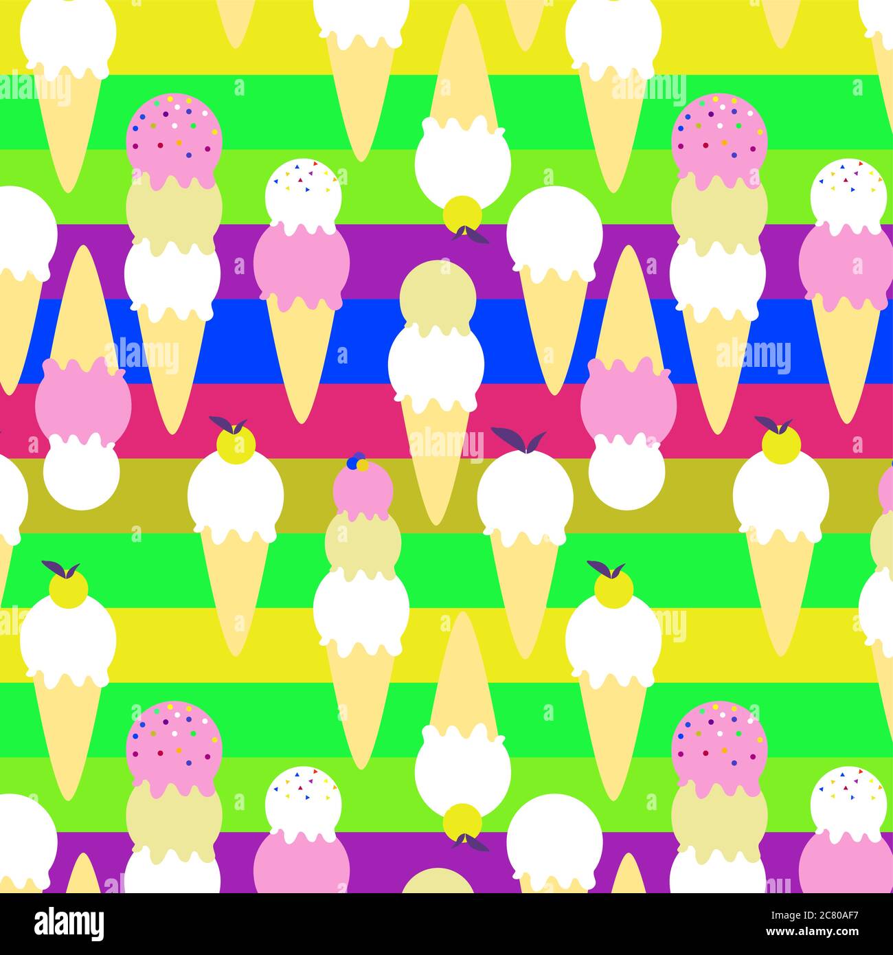 Pattern with ice cream cones Stock Vector Image & Art - Alamy