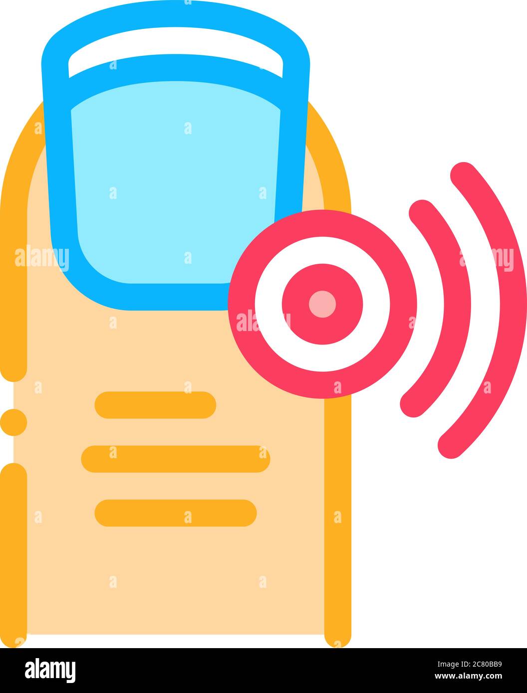 finger pain point icon vector outline illustration Stock Vector Image ...