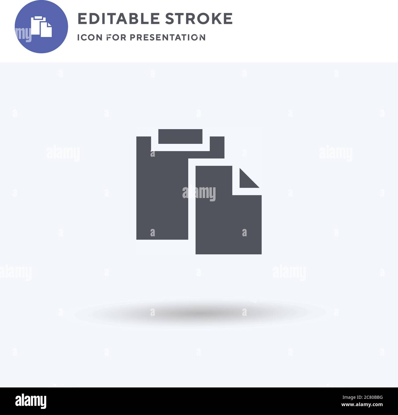 Paste icon vector, filled flat sign, solid pictogram isolated on white ...