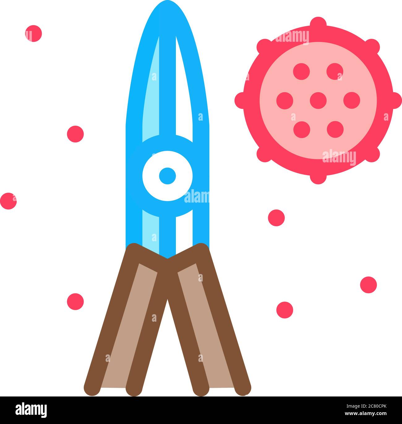 nail tool with infection icon vector outline illustration Stock Vector ...