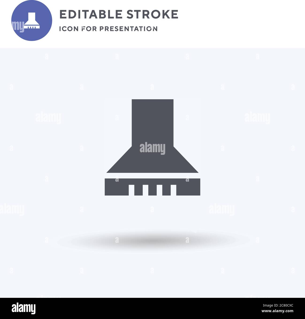 Extractor Hood icon vector, filled flat sign, solid pictogram isolated ...