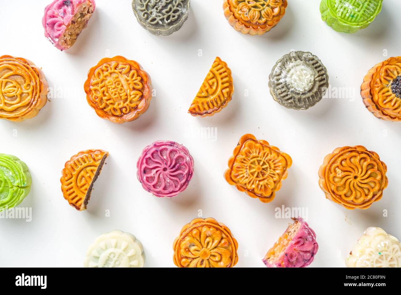 Traditional Chinese sweet dessert. Homemade Chinese snow skin and baked ...