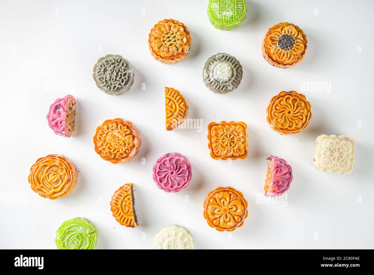 Traditional Chinese sweet dessert. Homemade Chinese snow skin and baked ...