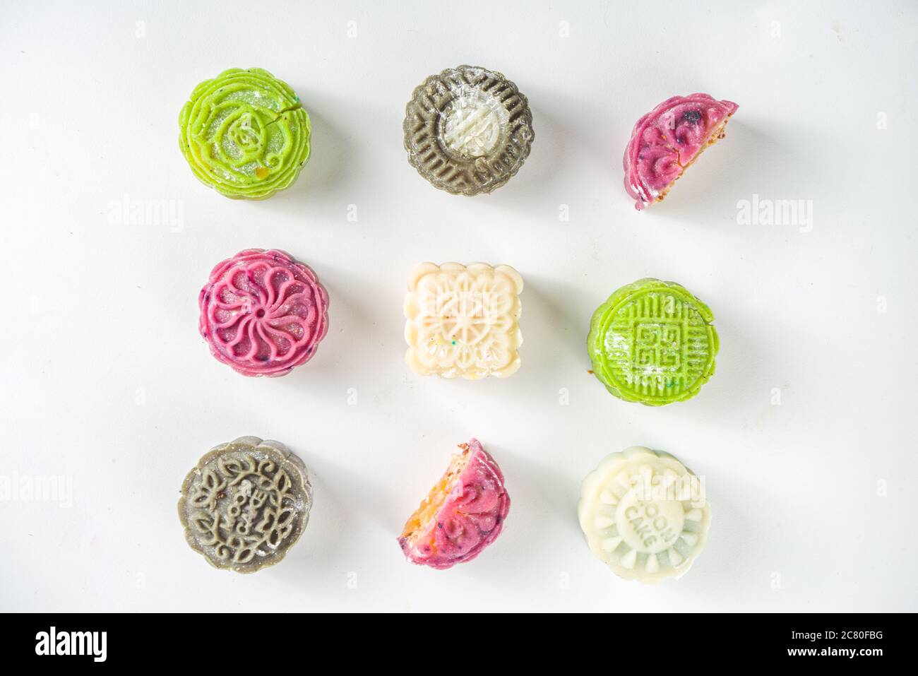 Traditional Chinese sweet dessert. Homemade Chinese snow skin and baked ...