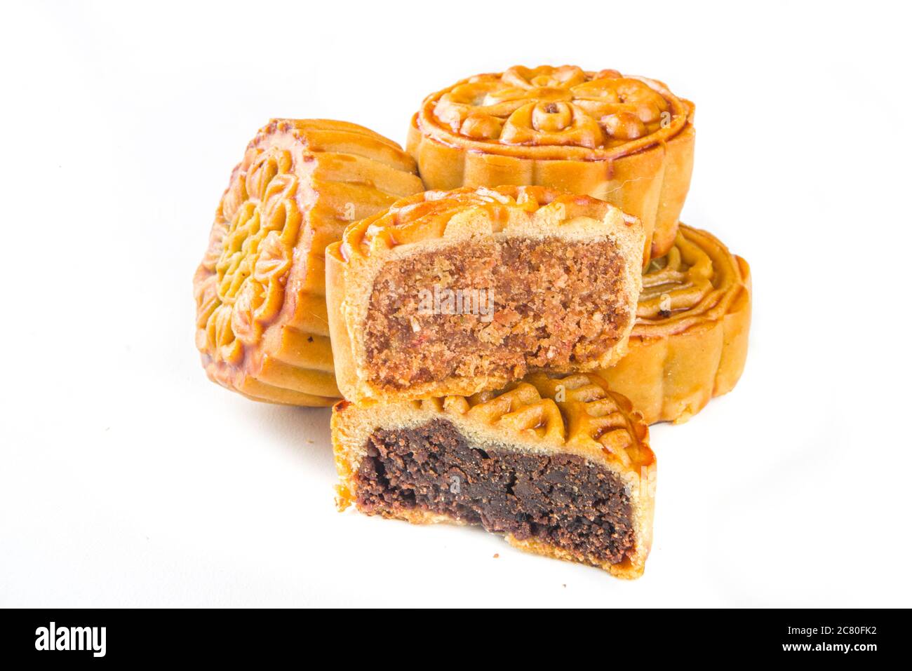 Traditional Chinese sweet dessert. Homemade Chinese snow skin and baked ...