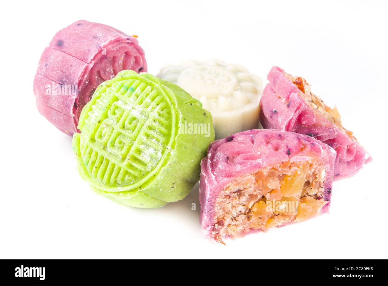 Traditional Chinese sweet dessert. Homemade Chinese snow skin and baked ...