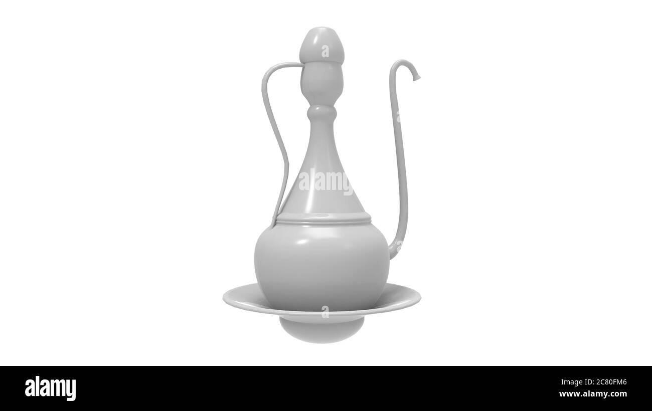 3D rendering of a cattle teapot drink warm drinking herbs spices Stock ...
