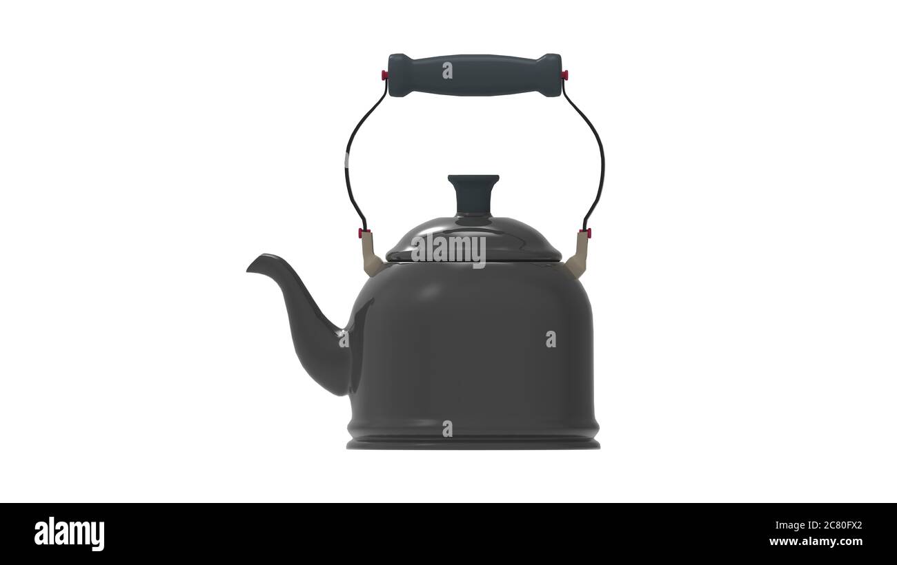 3D rendering of a cattle teapot drink warm drinking herbs spices Stock ...