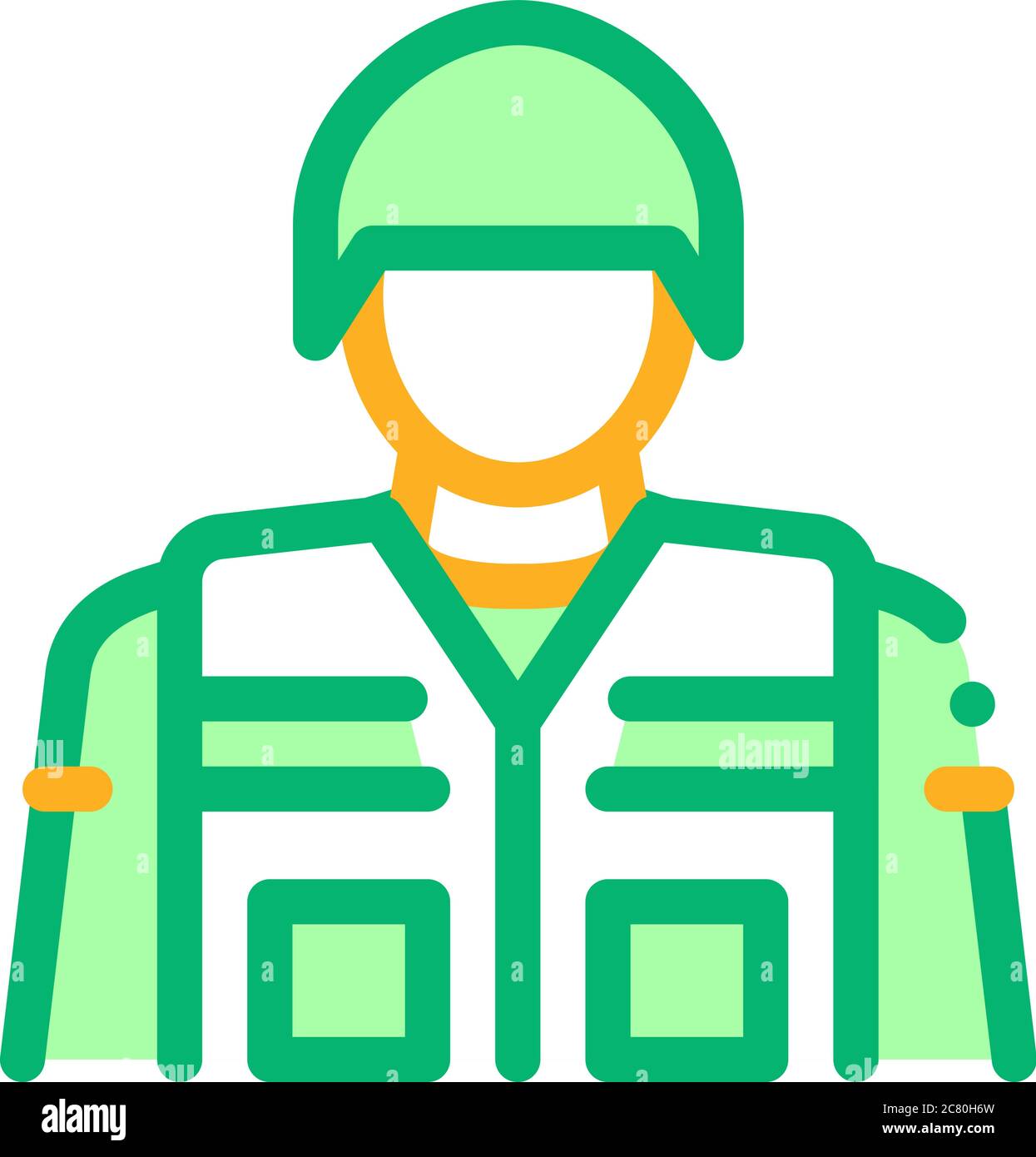 soldier profession icon vector outline illustration Stock Vector Image ...