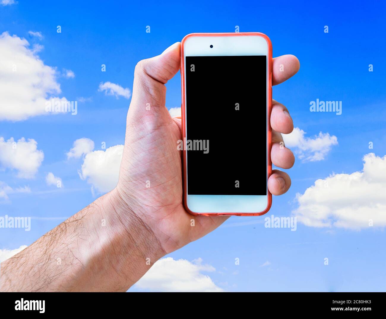 Hand holding mobile Stock Photo - Alamy