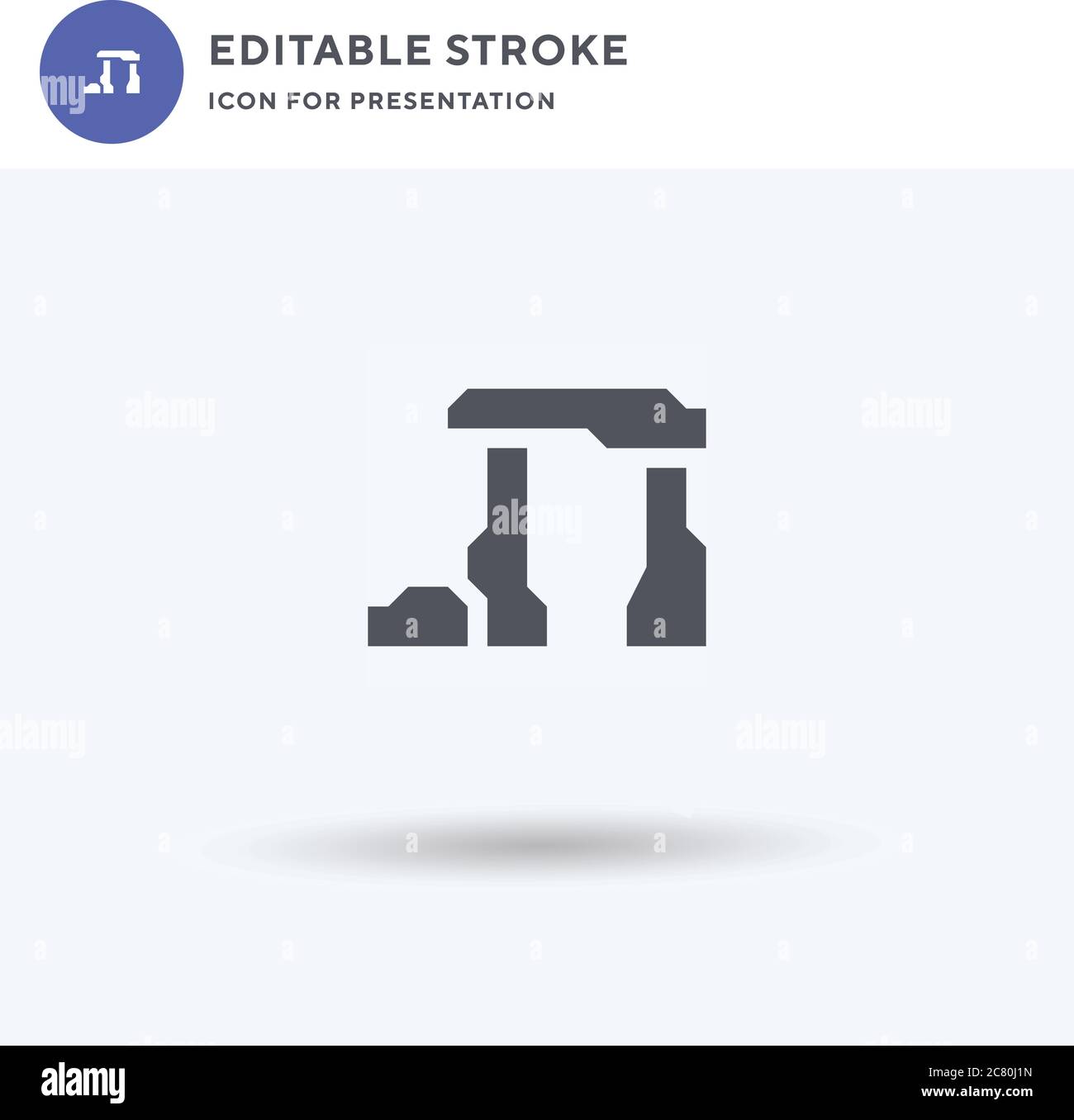 Stonehenge icon vector, filled flat sign, solid pictogram isolated on ...