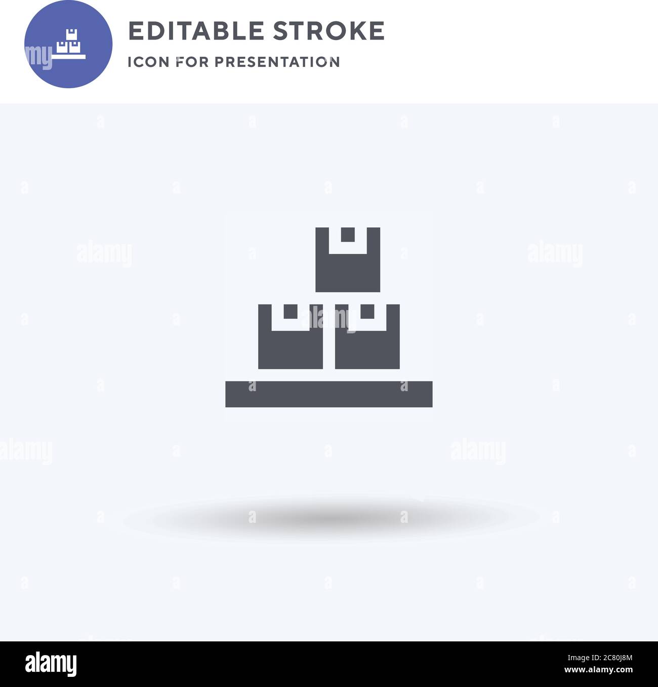 Inventory icon vector, filled flat sign, solid pictogram isolated on ...