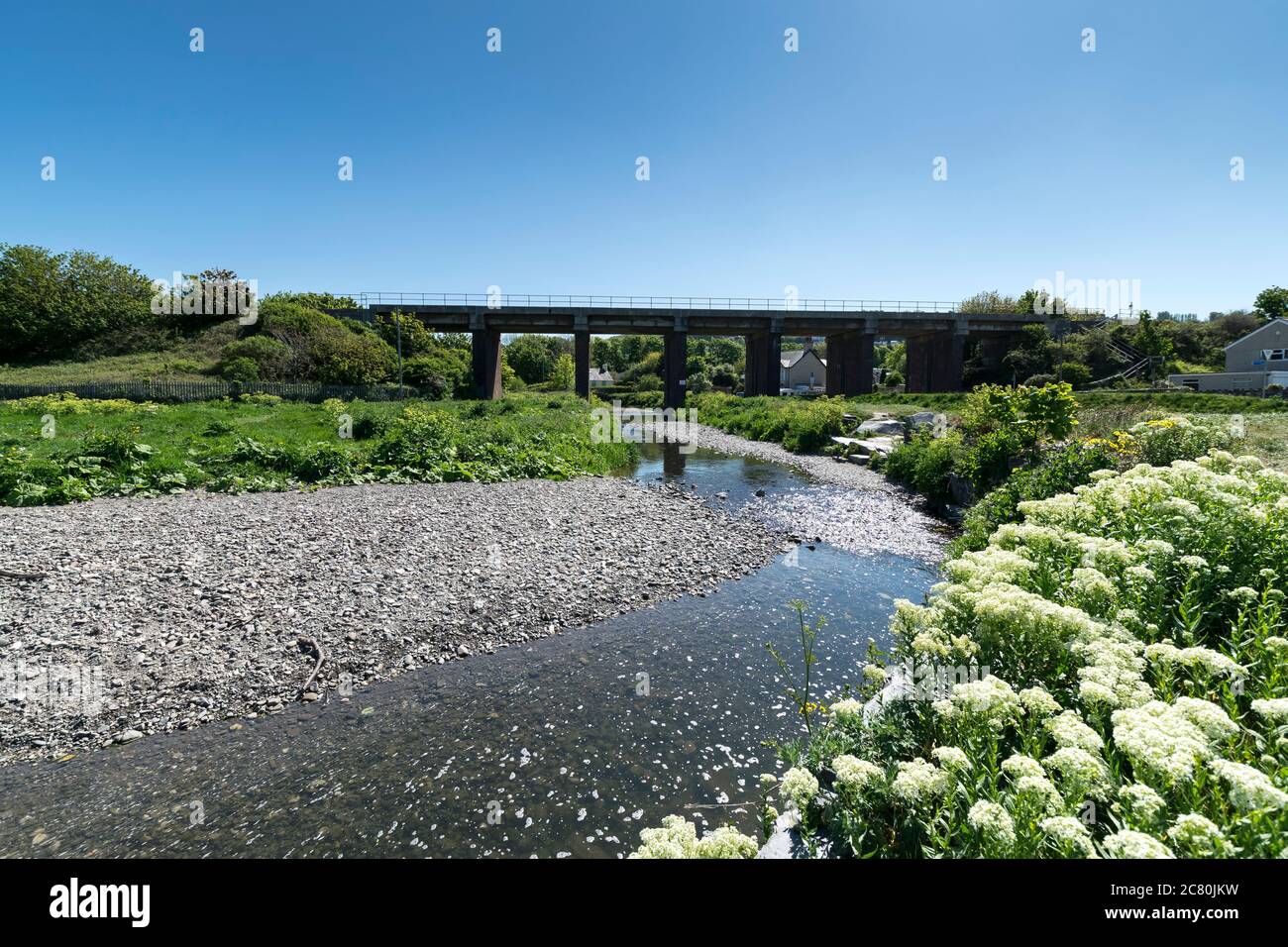 River Dulas at Llanddulas on the North Wales coast Stock Photo - Alamy