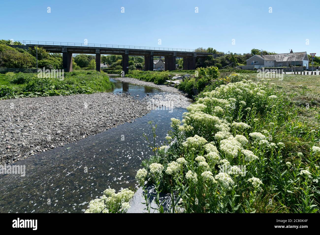 River Dulas at Llanddulas on the North Wales coast Stock Photo - Alamy