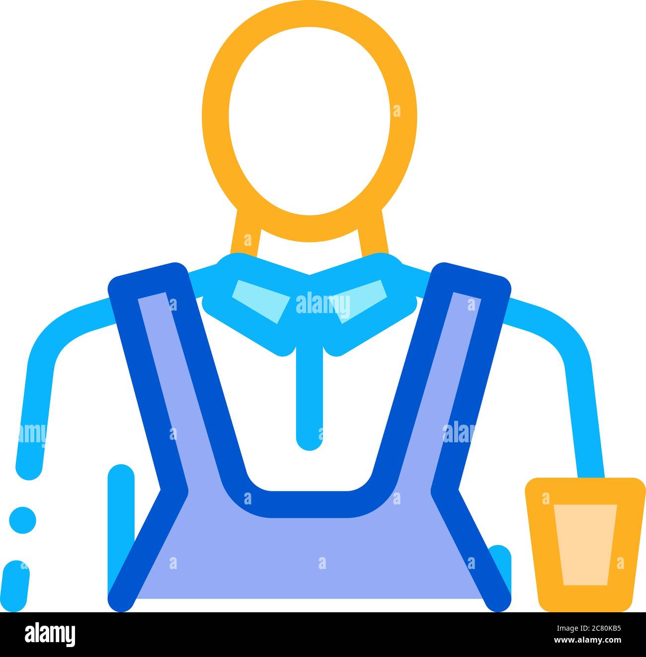 barista profession icon vector outline illustration Stock Vector Image ...