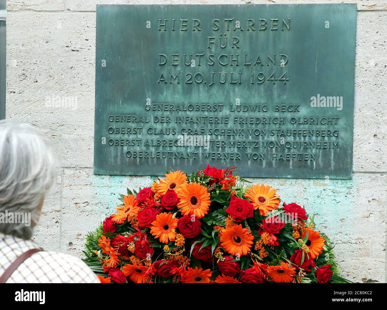 Berlin, Germany. 20th July, 2020. A woman stands in the Bendler Block ...