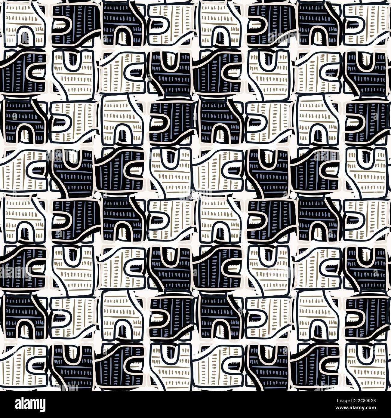 Seamless minimal geo shape pattern design. Neutral pastel color in ...