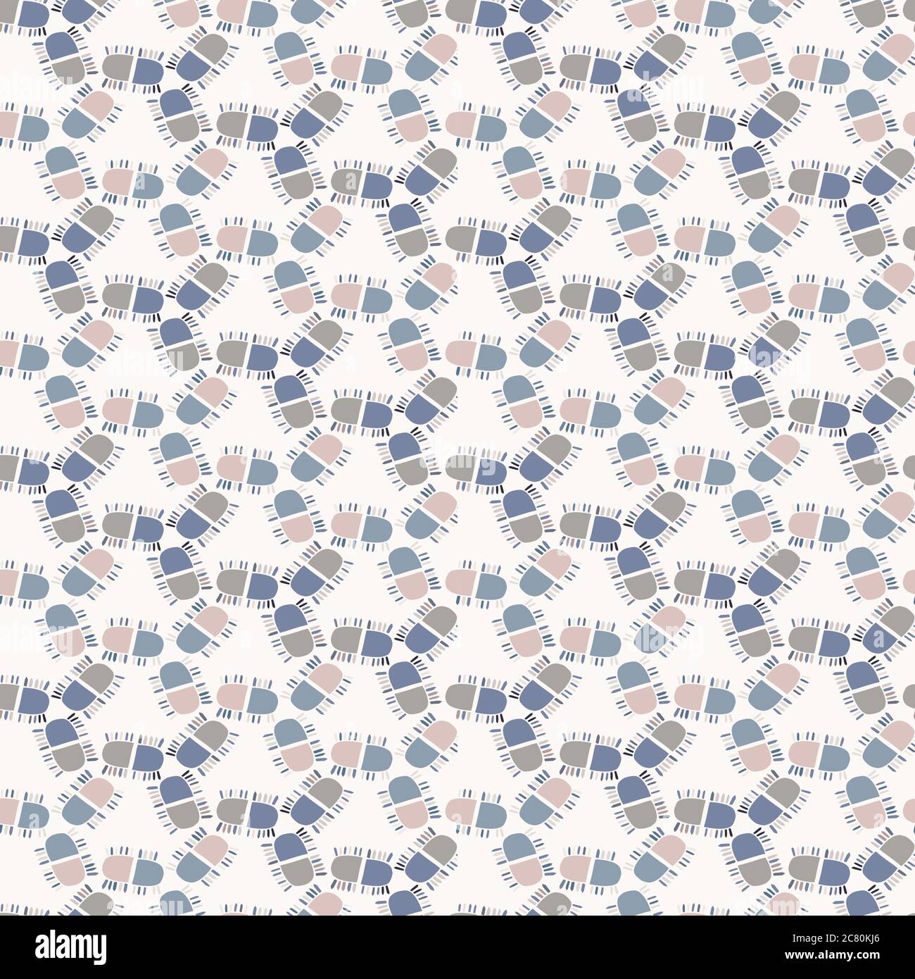 Seamless minimal geo shape pattern design. Neutral pastel color in ...