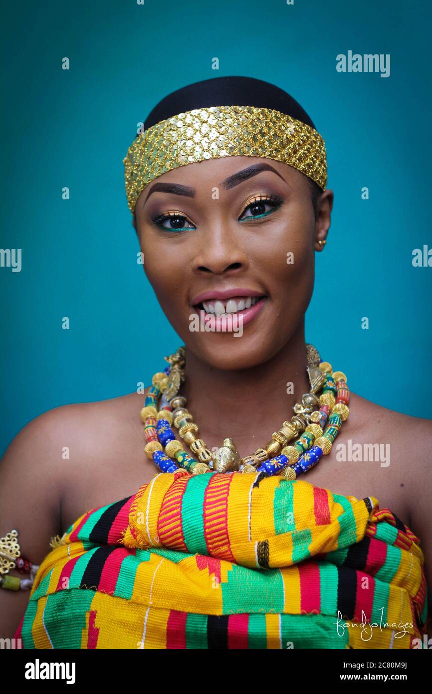 A beautiful portrait of a woman. Kumasi, Ghana, West Africa Stock Photo ...