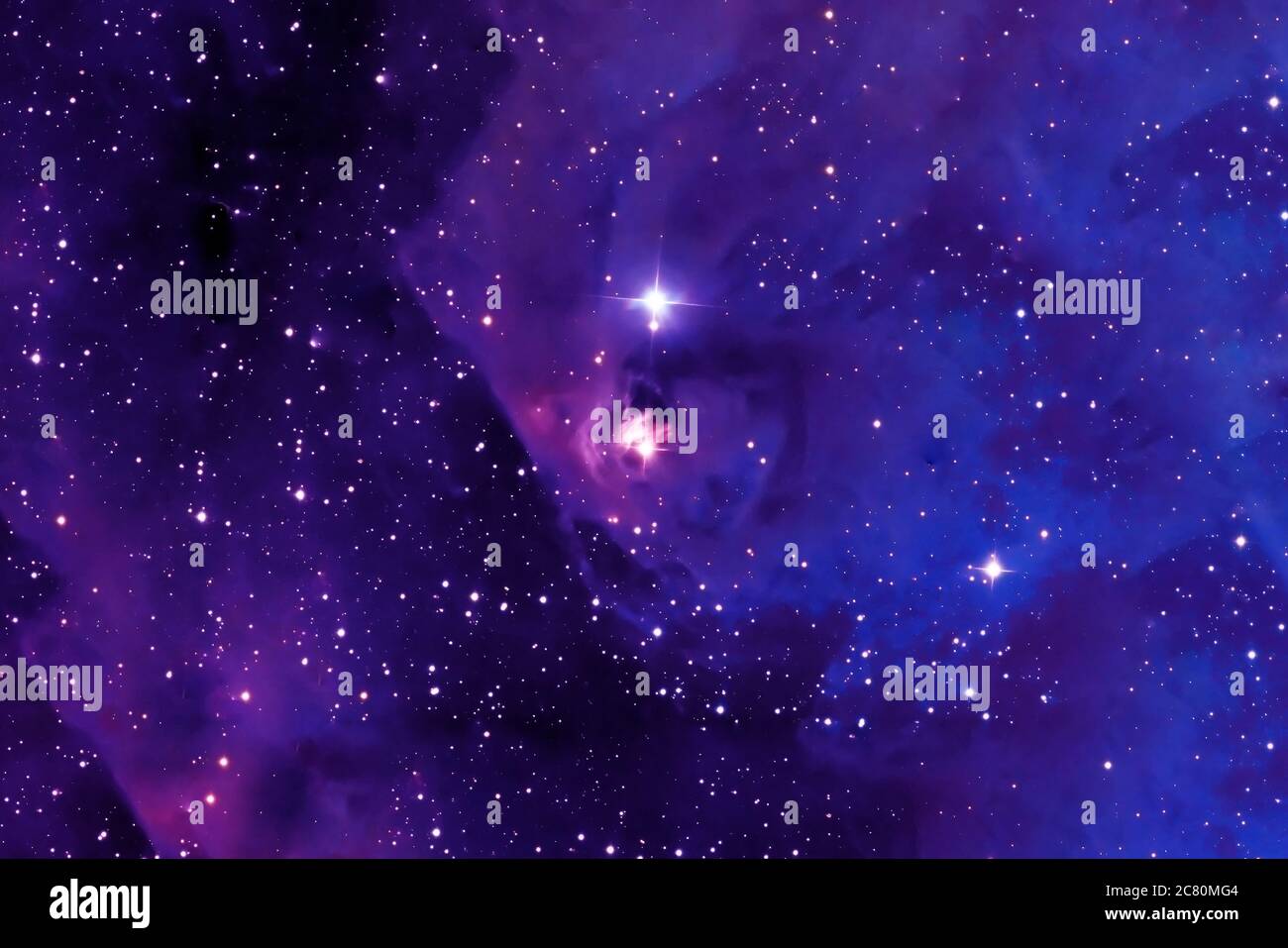 Blue galaxy with stars. Elements of this image were furnished by NASA ...