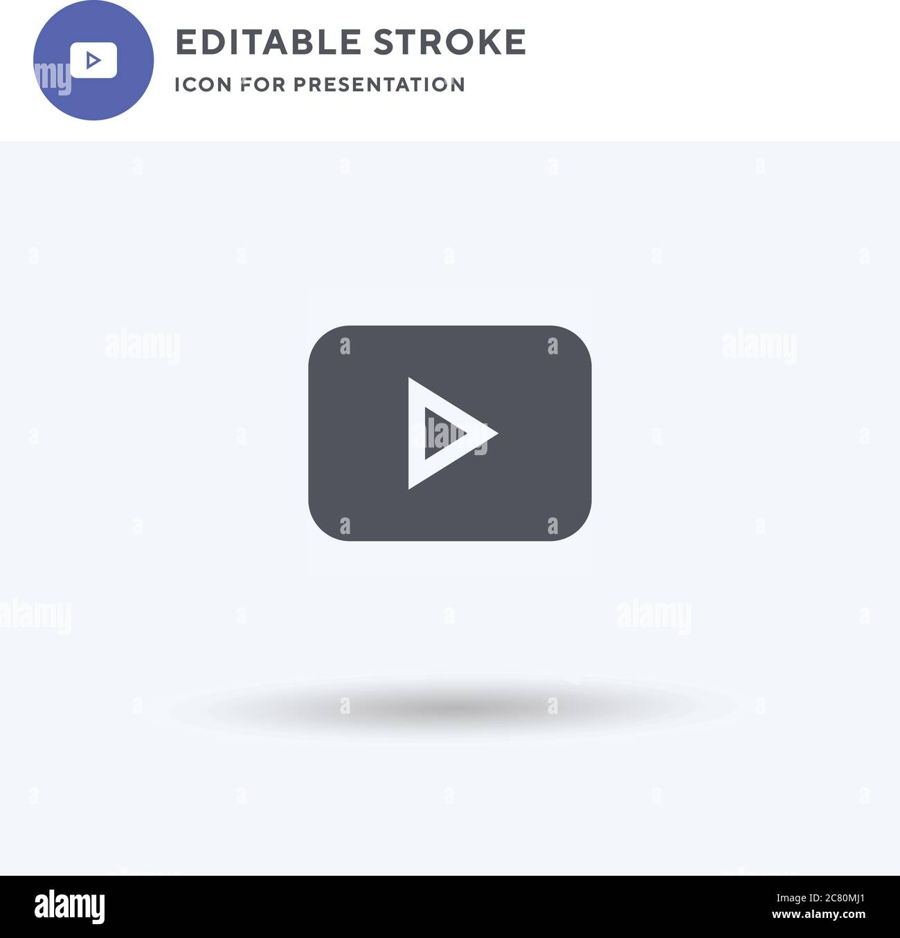 Video Player icon vector, filled flat sign, solid pictogram isolated on ...