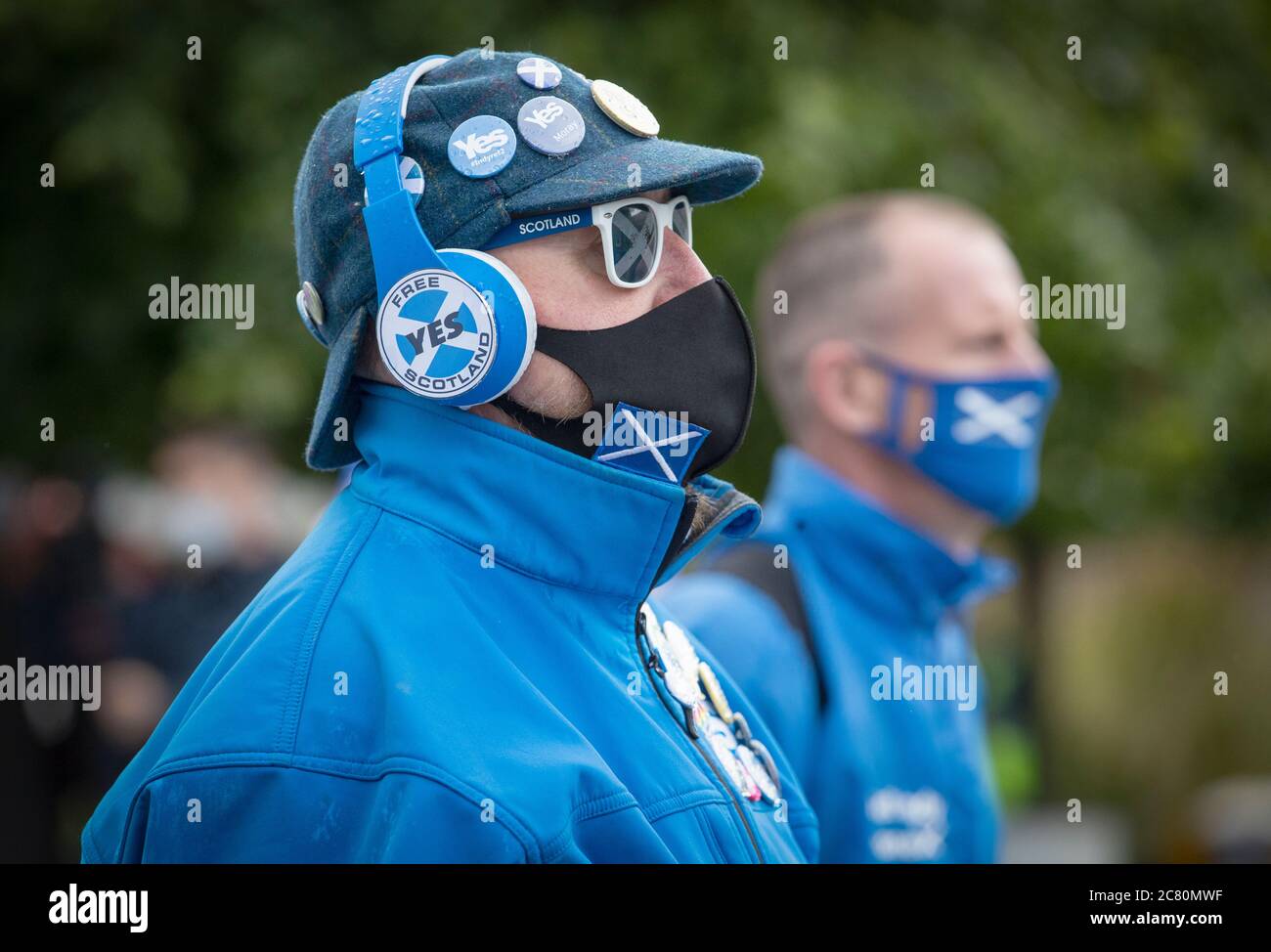 Members from All Under One Banner take part in a static demonstration ...