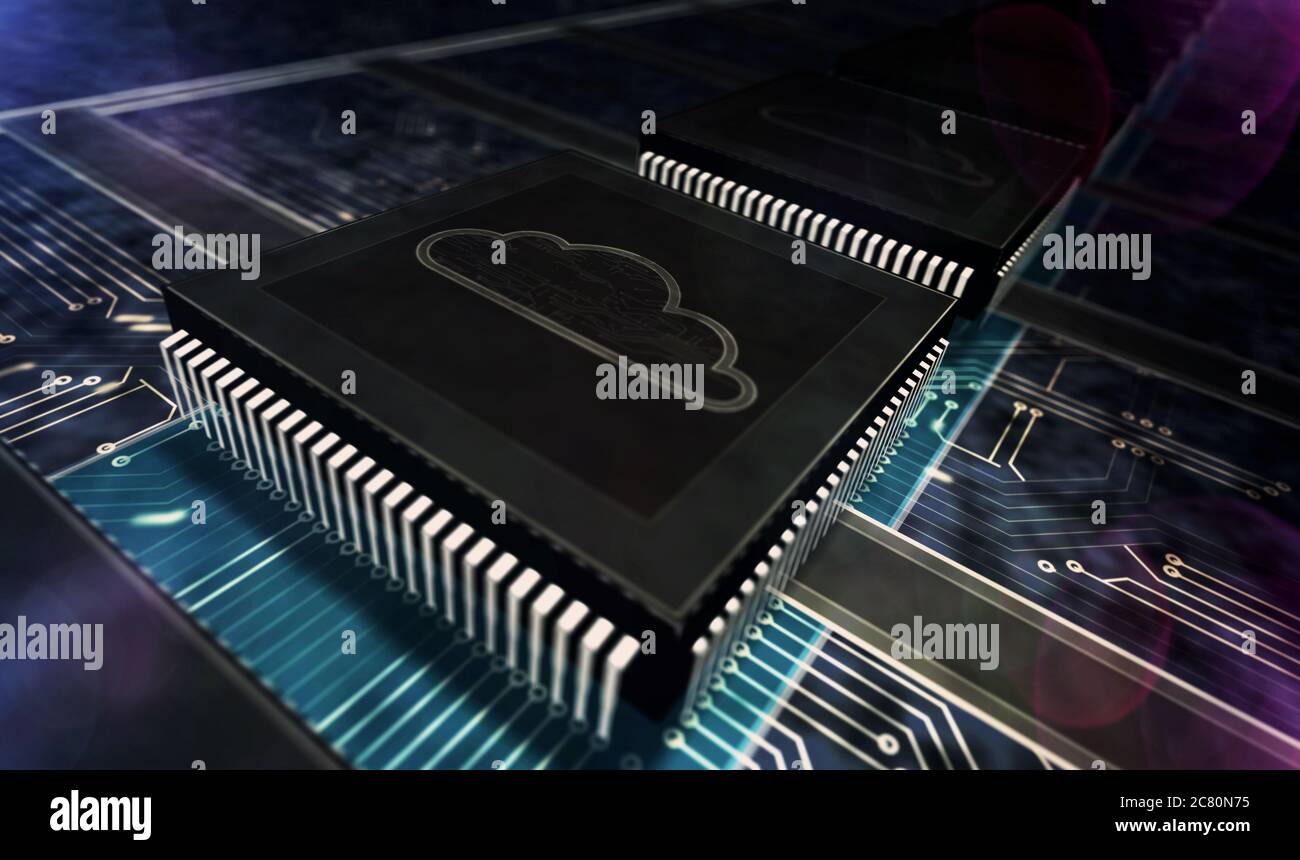 Digital Computing Cloud Symbol Cyber Technology Internet Data Storage