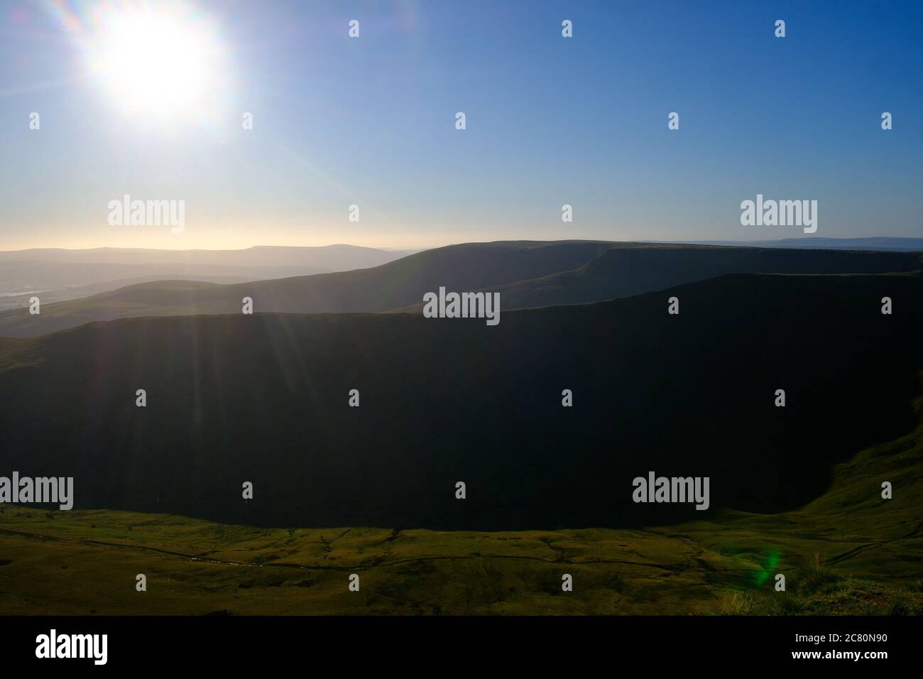 Brecon, Wales. 20th July 2020. Sunrise in the Brecon Beacons Stock ...