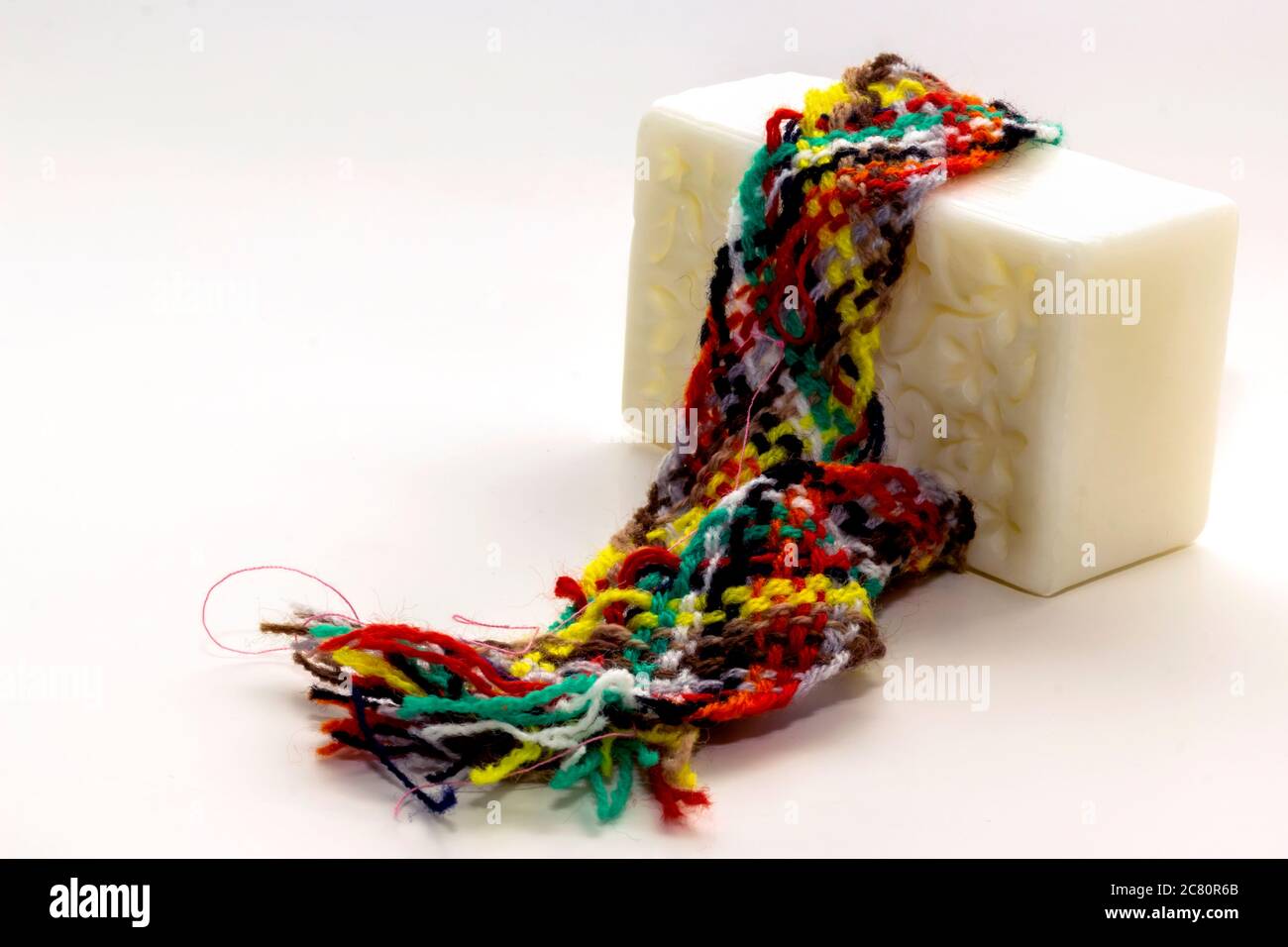 hand soap and sewing thread. health, hygiene and hobby Stock Photo - Alamy