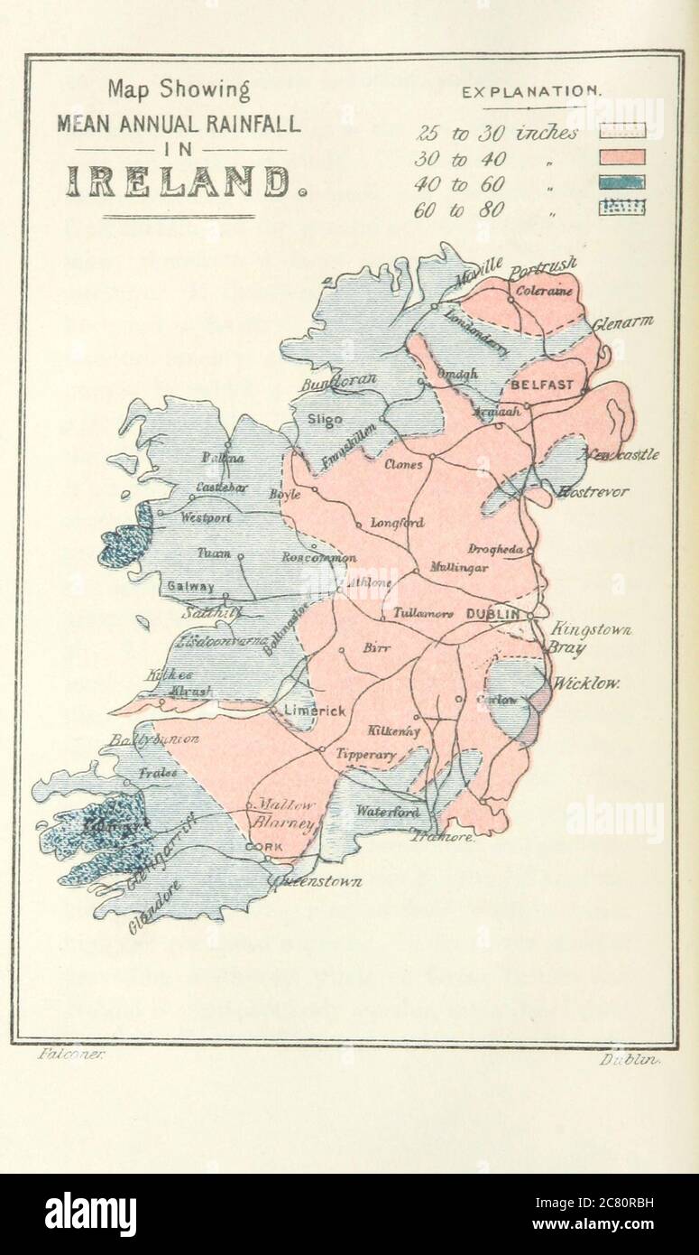 Map of retro ireland map hi-res stock photography and images - Alamy