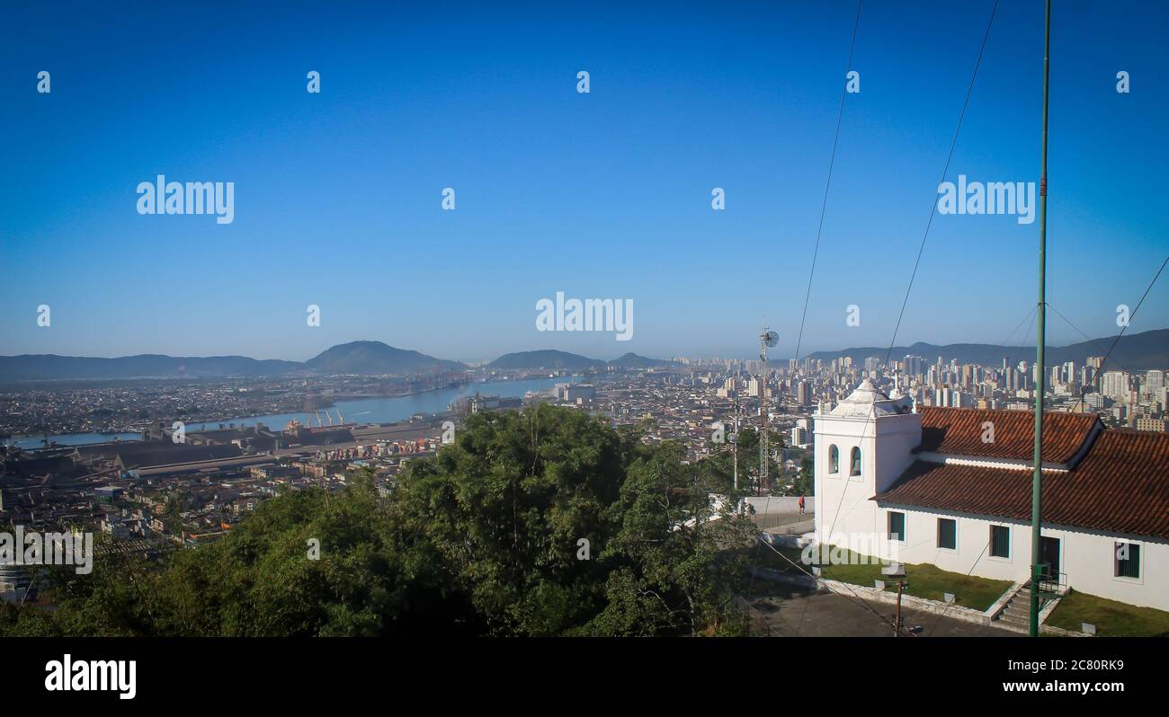 Panoramic view of the port of Santos in Brazil, the 5th biggest in the ...