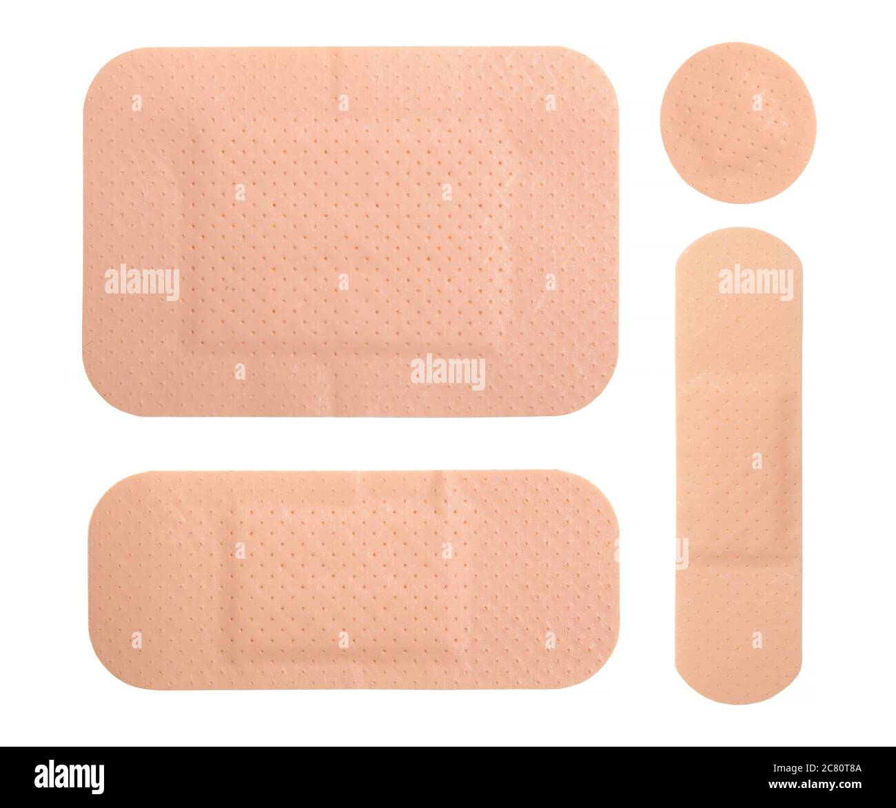 different medical adhesive plasters isolated on white background Stock ...