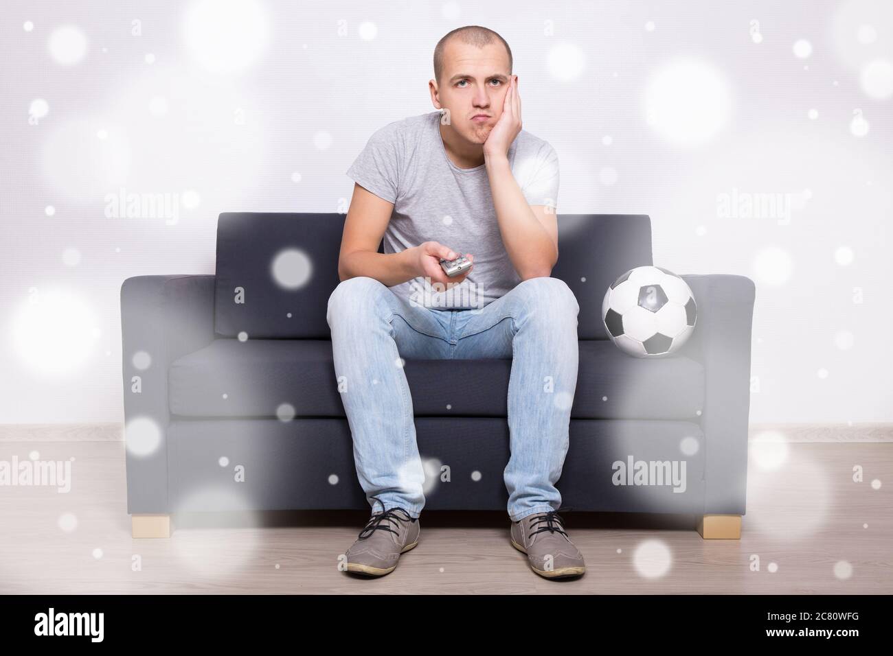 Soccer fan bored hi-res stock photography and images - Alamy