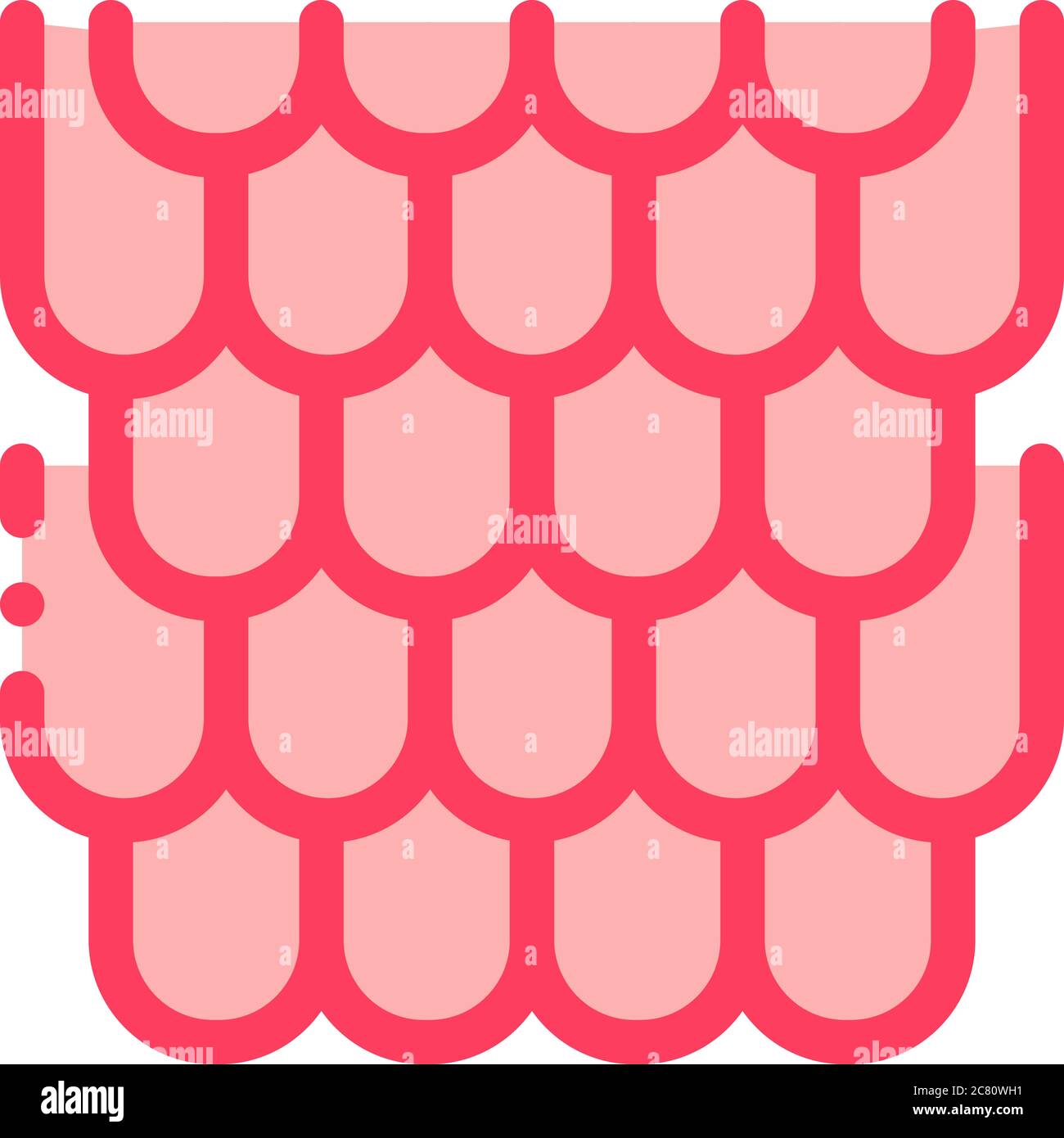 shingles roof icon vector outline illustration Stock Vector Image & Art ...