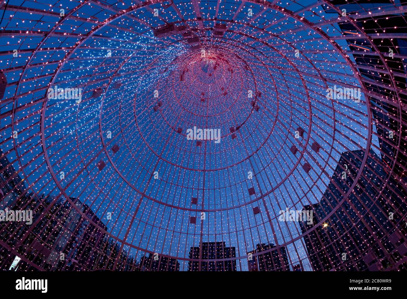 LONDON, UNITED KINGDOM - Dec 27, 2019: Inside The Hopeful Tree, an LED ...