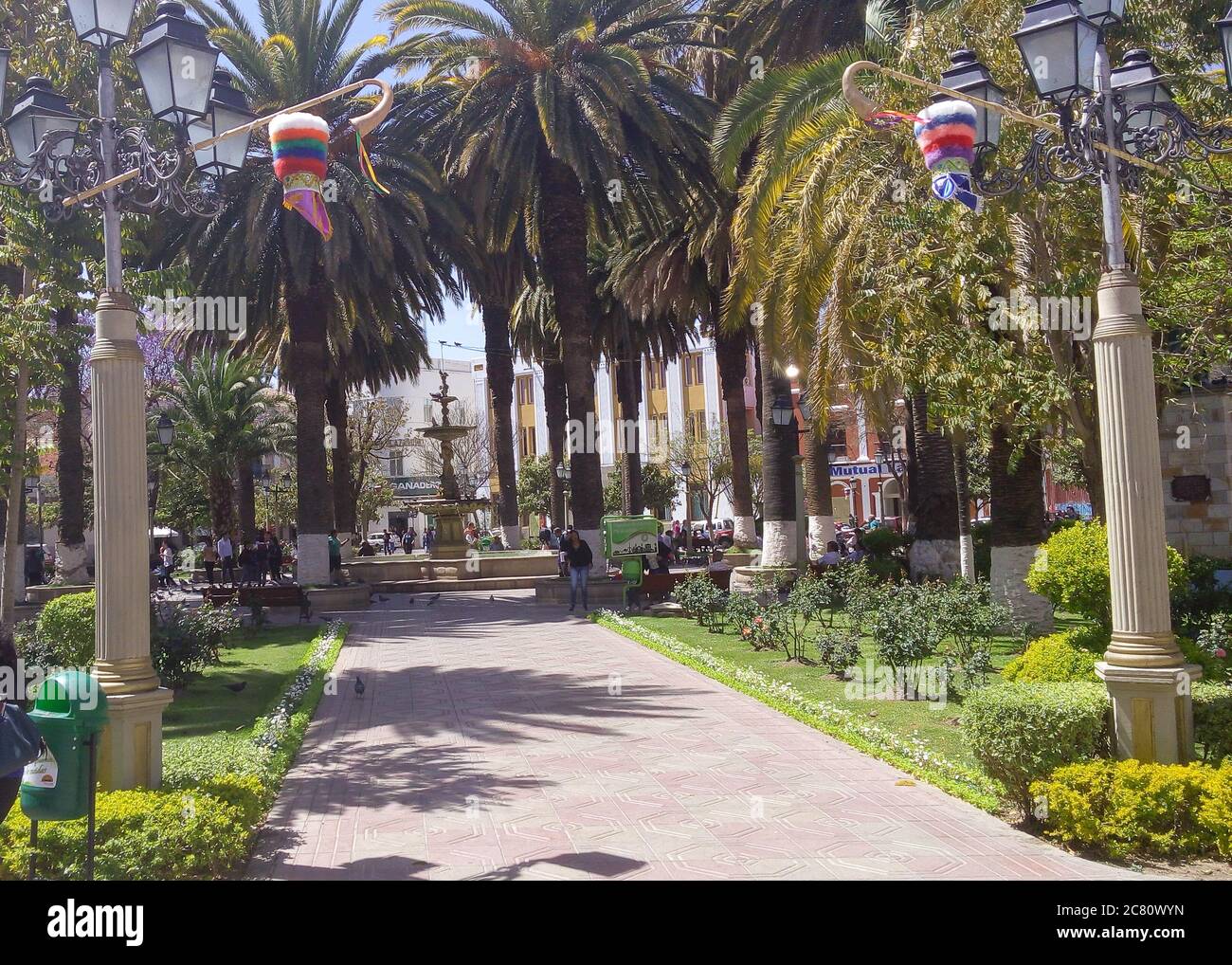 Main square at the city of Tarija, Bolivia Stock Photo - Alamy