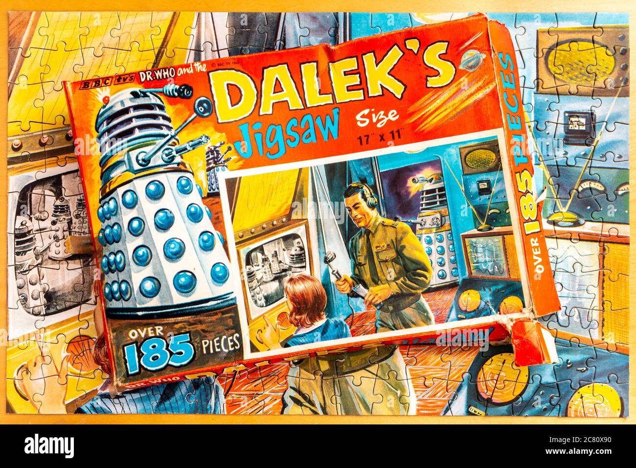 Dr Who and the Daleks 185 piece jigsaw puzzle circa 1964. Box laying on ...