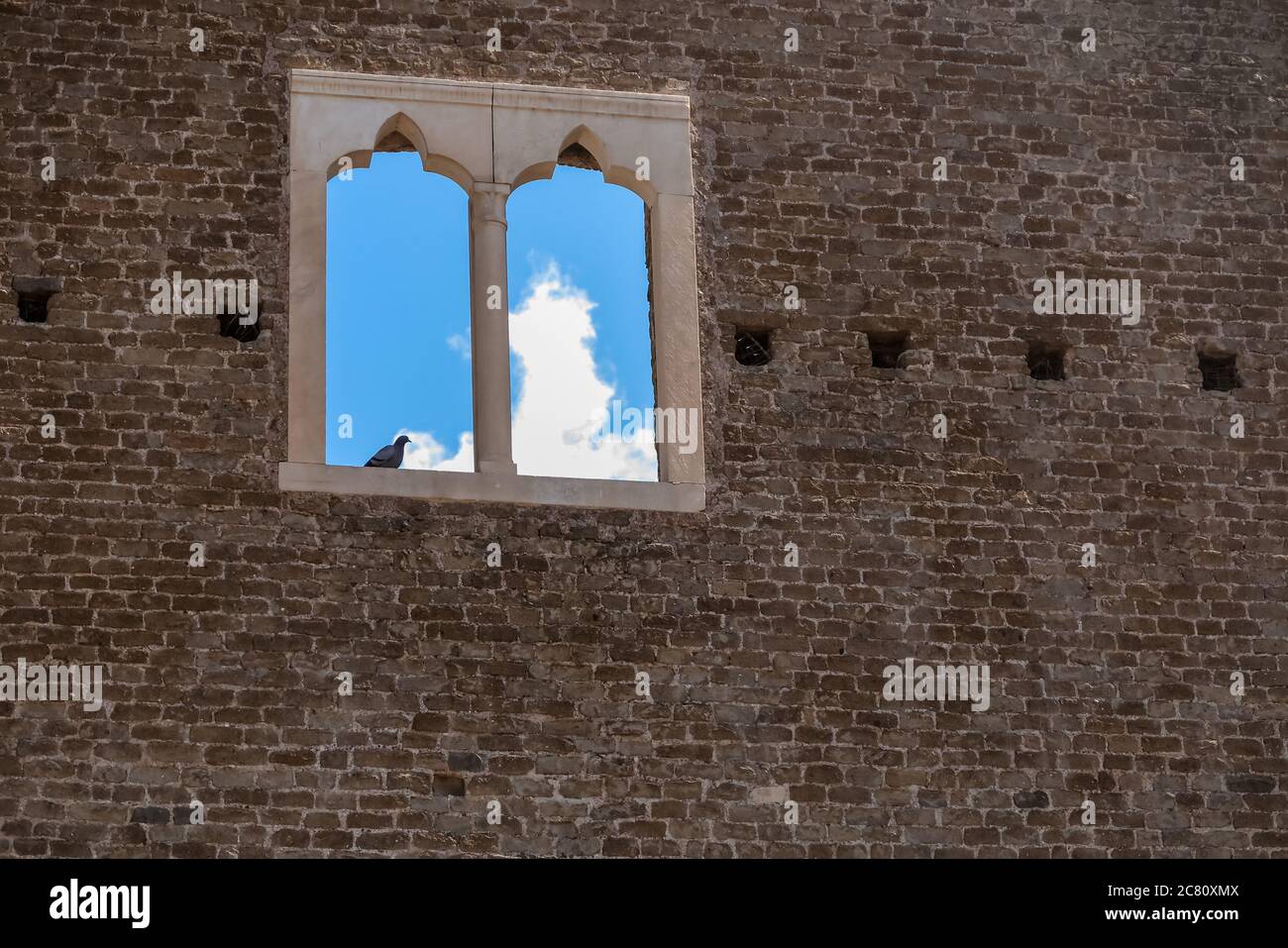 Detail of the window of the Tomb of Cecília Metela on the ancient Roman ...
