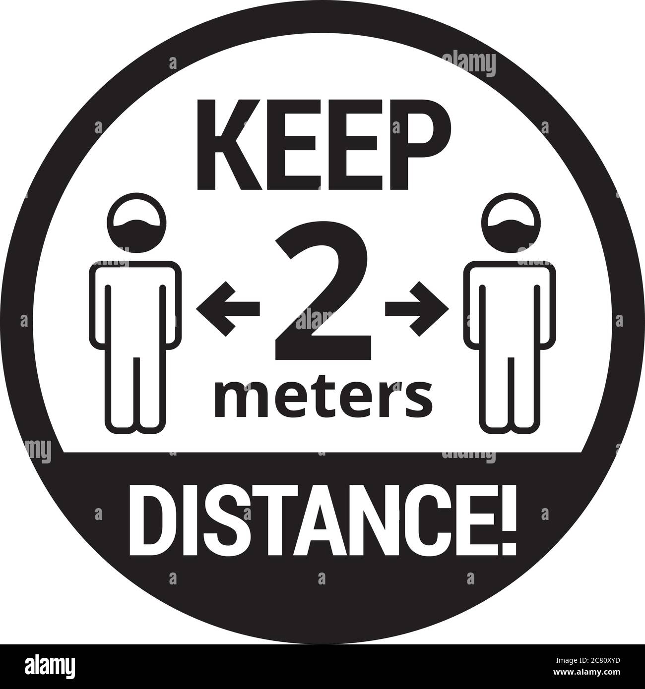 Keep safe social distance sign Stock Vector Image & Art - Alamy