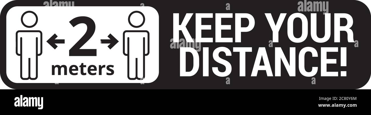 Keep safe social distance sign Stock Vector Image & Art - Alamy