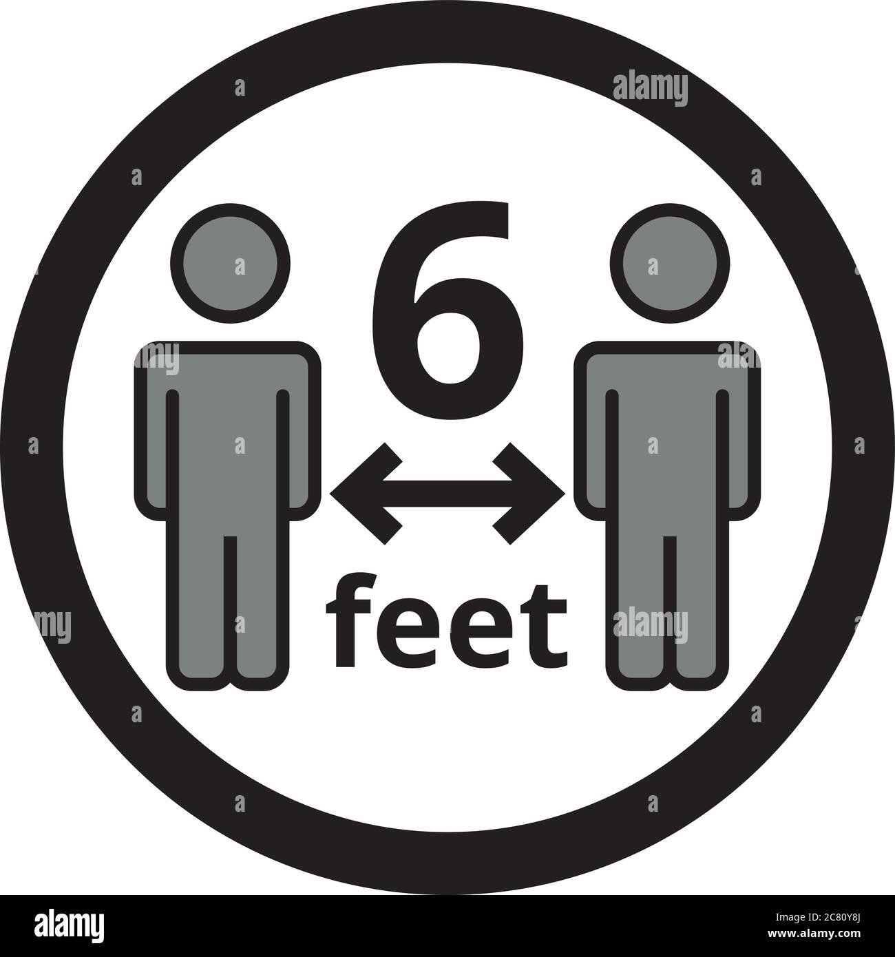 Keep safe social distance sign Stock Vector Image & Art - Alamy