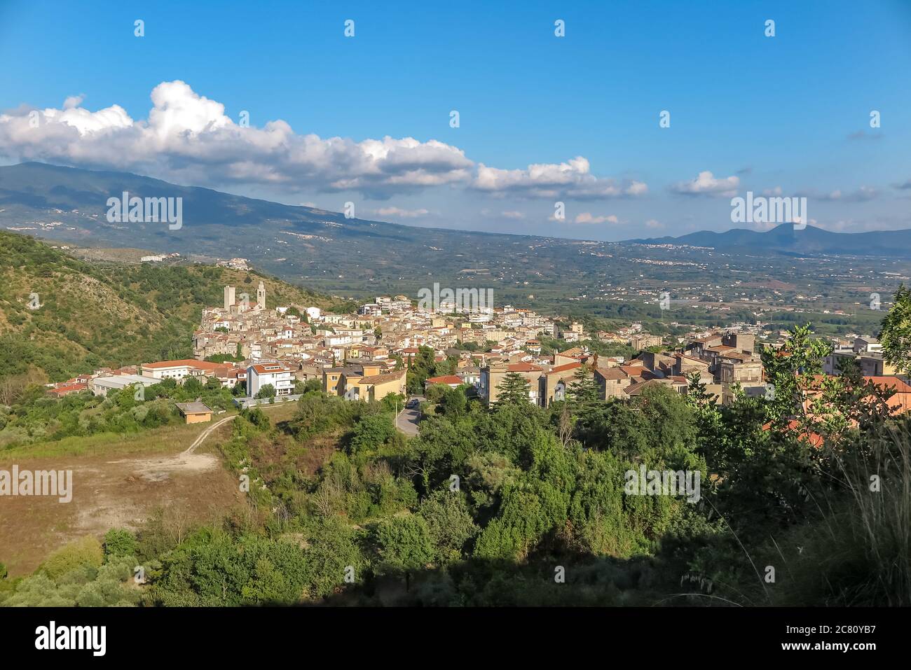 General panorama of the Castelforte community with the whole region and ...