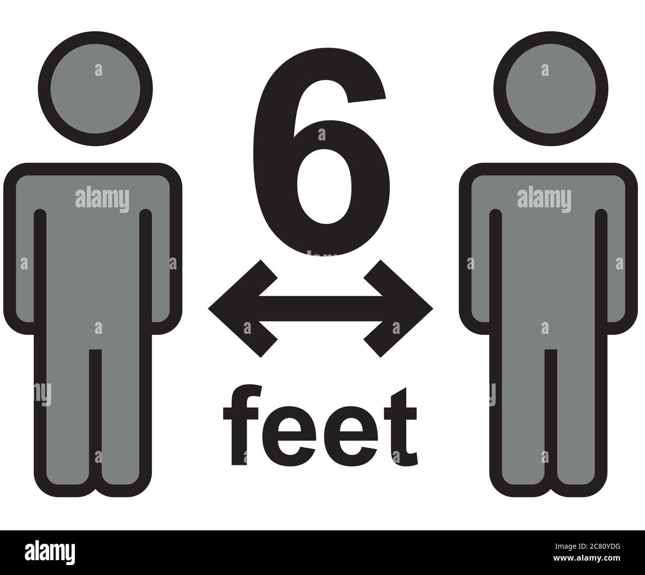 Keep safe social distance sign Stock Vector Image & Art - Alamy