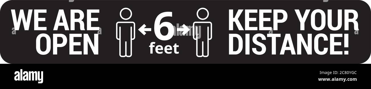 Keep safe social distance sign Stock Vector Image & Art - Alamy