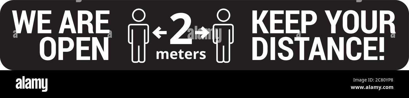 Keep safe social distance sign Stock Vector Image & Art - Alamy