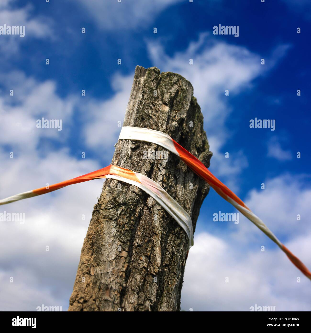 Blue security tape hi-res stock photography and images - Alamy