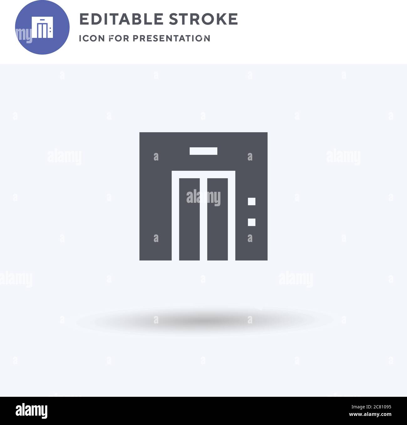 Elevator icon vector, filled flat sign, solid pictogram isolated on ...