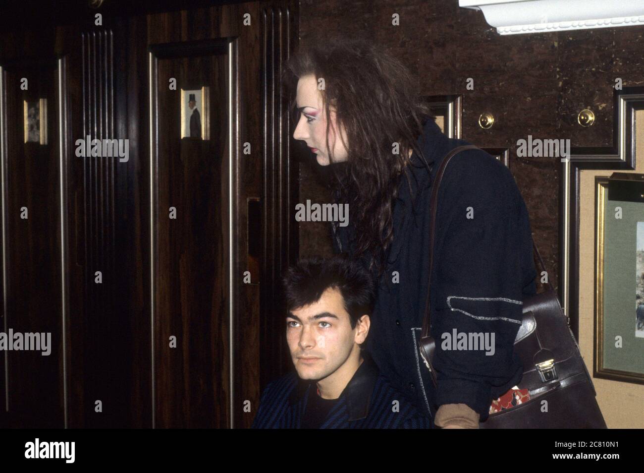 Boy George and John Moss of Culture Club at a press conference at the ...